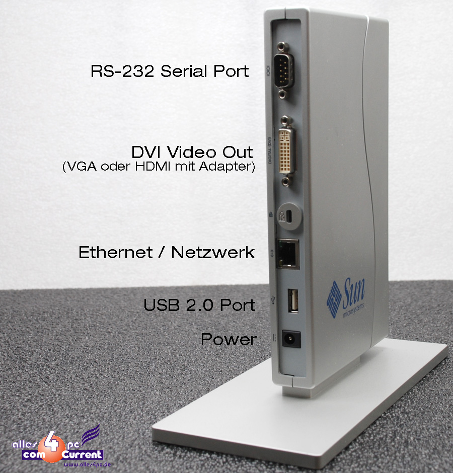 THINCLIENT MINI-COMPUTER SUN MICROSYSTEMS SUN RAY 2 -3004 P/N: 602-3200 ...