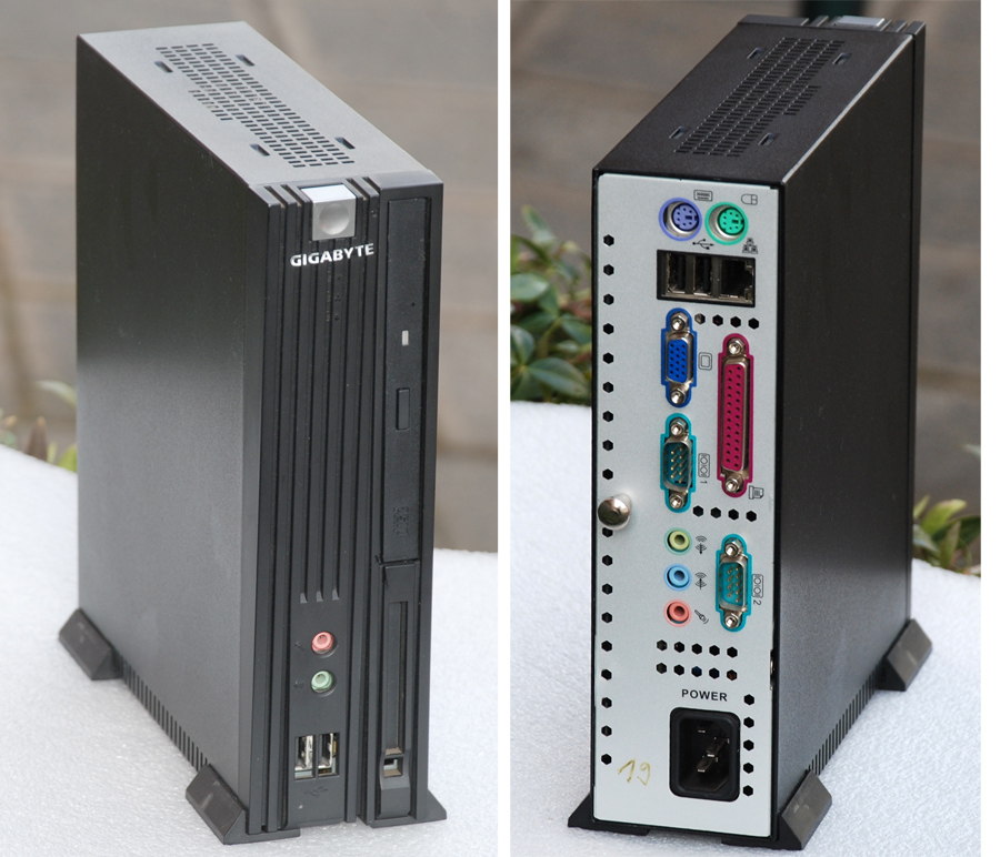 MINI COMPUTER MS - DOS 800MHZ 512MB SSD 128MB 2x RS-232 LPT PARALLEL CD ...