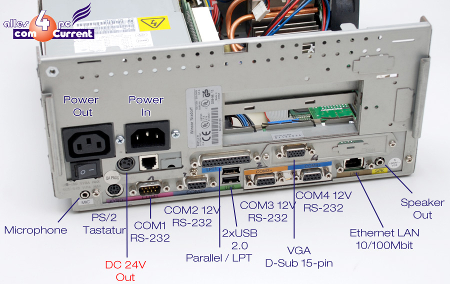 PC Computer Dos Windows 95 98 Intel 1,2GHZ 256MB Isa 2xUSB 4x RS-232 ...
