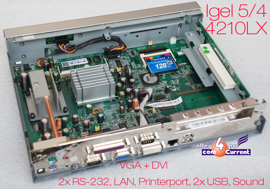 MINI-PC THIN CLIENT IGEL 5/4 4210LX DVI+VGA PCI OPERATION OVR. 12V CAR ...