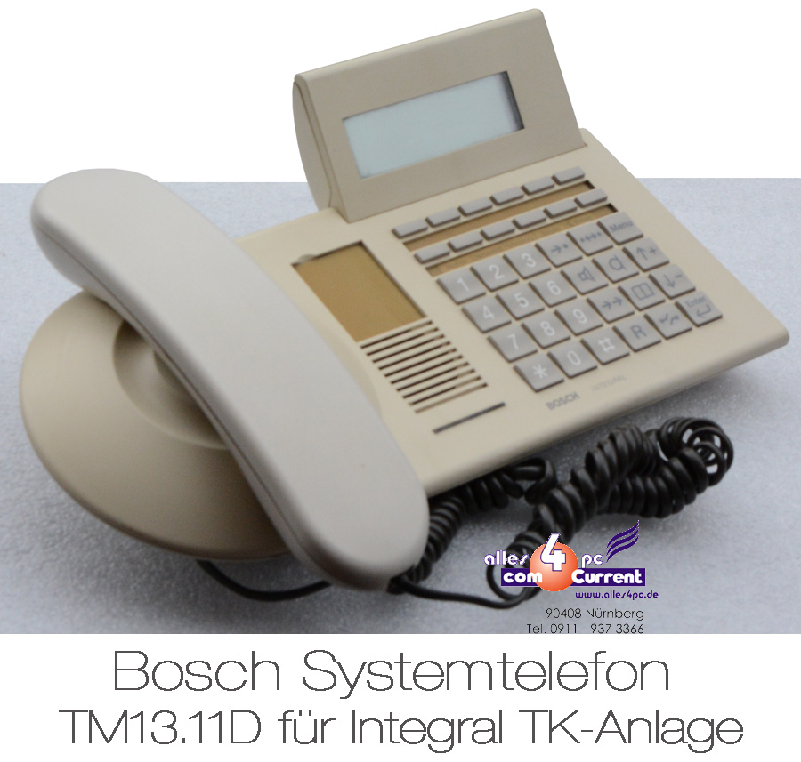 ISDN TELEFON SYSTEMTELEFON BOSCH TM13.11D TENOVIS FÜR INTEGRAL 33 /55 ...
